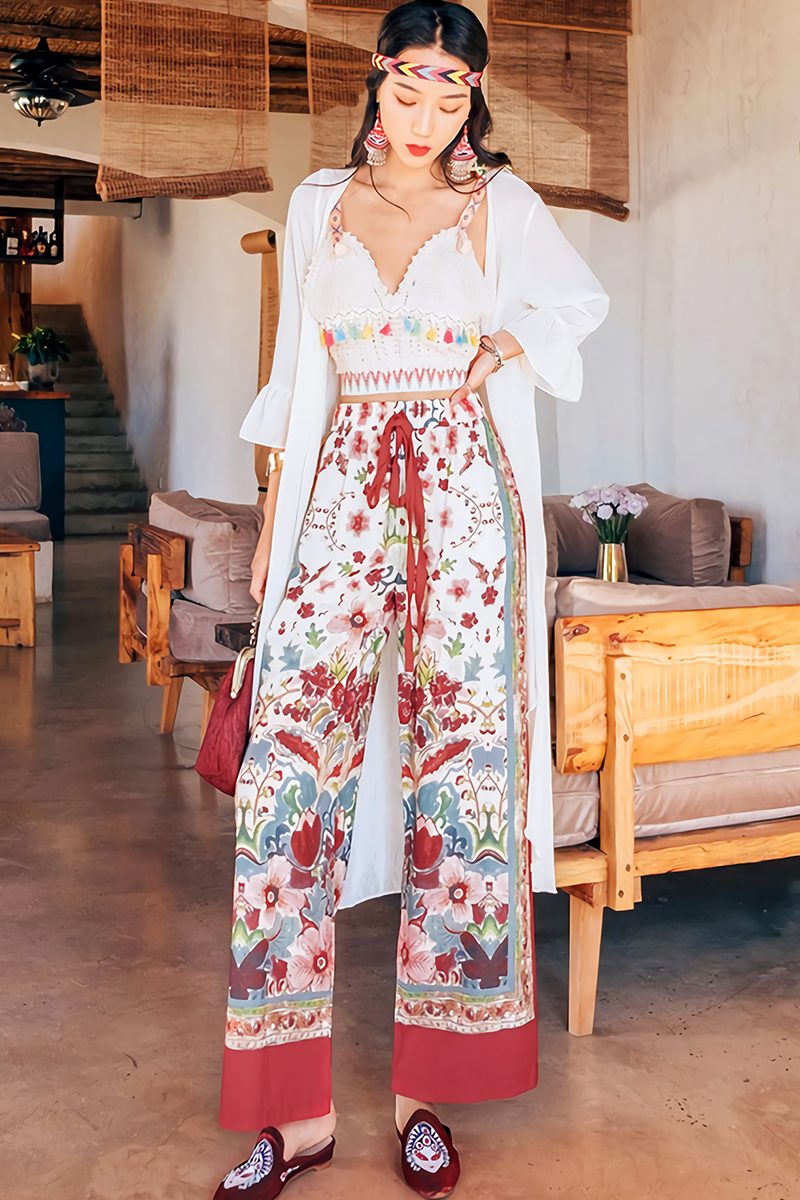 BACKORDER - Priela Floral Print High Waist Pant | I.Silhouette