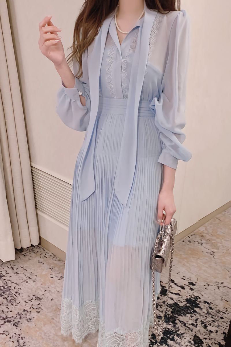 BACKORDER - Kathea Lace Hem Maxi Dress | I.Silhouette